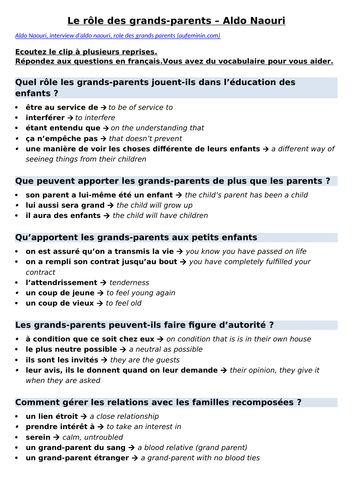 La famille et le mariage en France | Teaching Resources