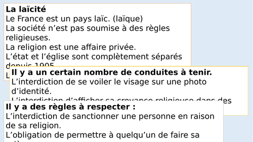La religion et la laïcité | Teaching Resources