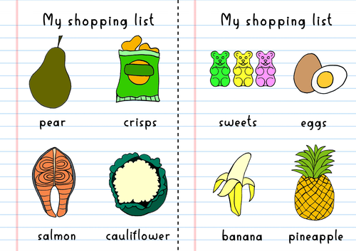 Healthy Eating FOOD | SHOPPING game (7 Activities) 3 Lessons | Teaching ...