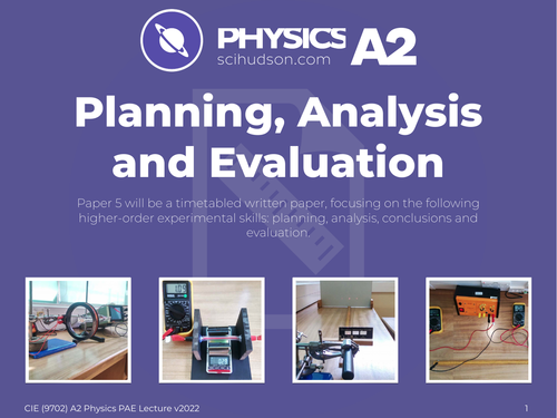 A2 Physics 9702 - Presentations - Planning, Analysis and Evaluation ...