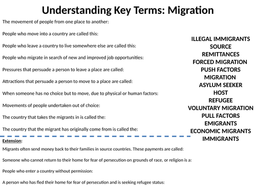 KS3 Population Change and Migration - Full Unit with All Resources ...