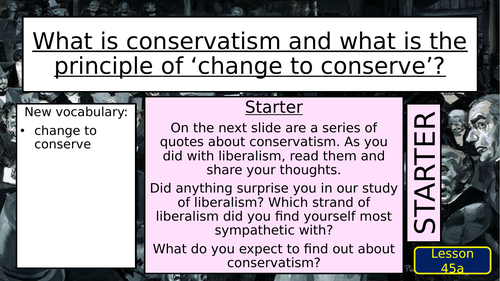 Edexcel A Level Politics Political Ideas Lessons 14-25 (Conservatism ...