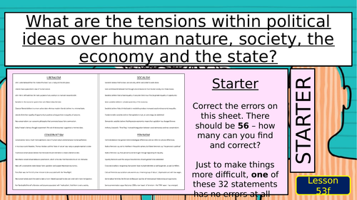 Edexcel A Level Politics Political Ideas Lessons 38-50 (Feminism ...