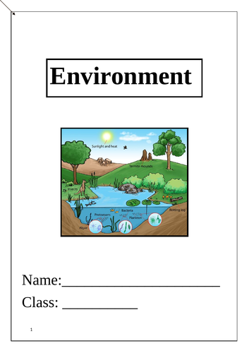 Environment workbook- low ability | Teaching Resources