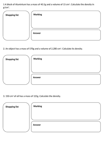 AQA GCSE Physics (9-1) - P6.1 Density FULL LESSON | Teaching Resources