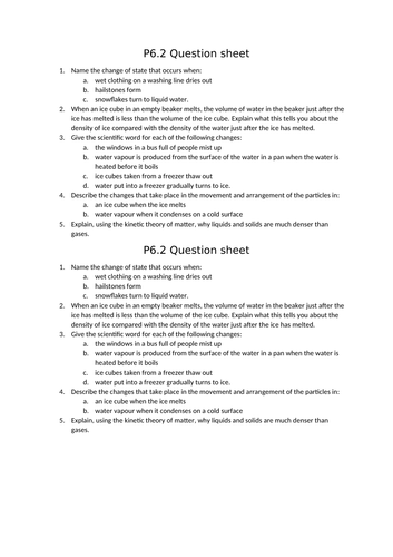 AQA GCSE Physics (9-1) - P6.2 States of matter FULL LESSON | Teaching ...