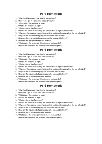 AQA GCSE Physics (9-1) - P6.6 Gas pressure and temperature FULL LESSON ...
