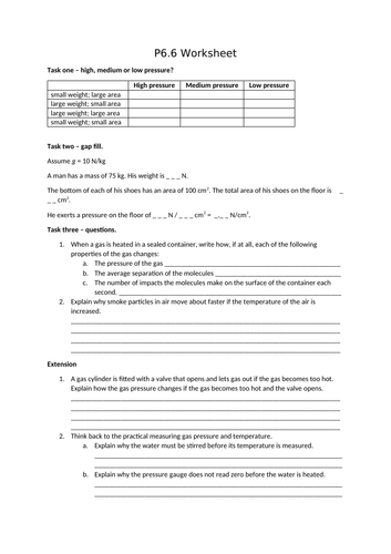 AQA GCSE Physics (9-1) - P6.6 Gas pressure and temperature FULL LESSON ...