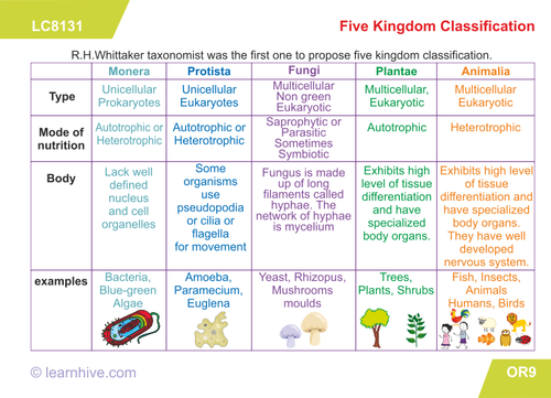 Unit 1 : Characteristics and classification of living organism (IGCSE ...