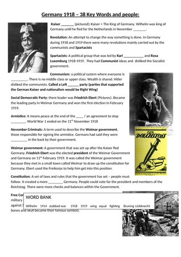 GCSE AND IGCSE REVISION MATERIALS FOR WEIMAR AND NAZI GERMANY, AND ...