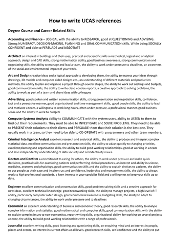 Teacher Notes For UCAS References | Teaching Resources Teacher Notes For UCAS References | Teaching Resources