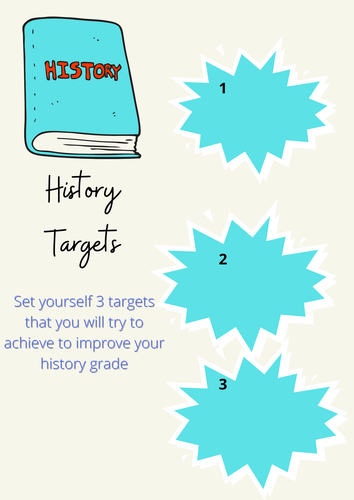 History Target Setting Sheet | Teaching Resources
