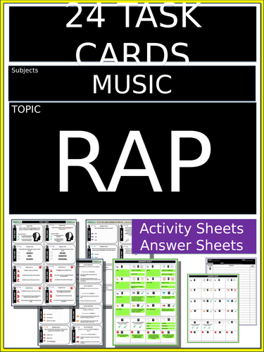 Rap Music Task Cards | Teaching Resources