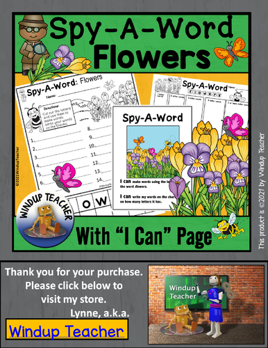 Flowers Word Work Activity Center Spring | Teaching Resources