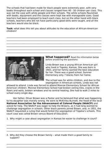 USA Home and Abroad: Civil Rights and Segregation | Teaching Resources