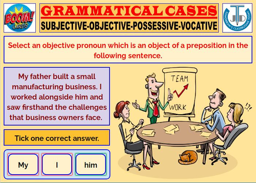 GRAMMATICAL CASES - SUBJECTIVE, OBJECTIVE, POSSESSIVE, VOCATIVE: 54 ...
