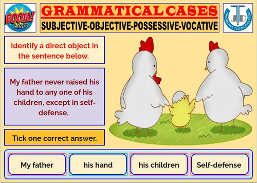 GRAMMATICAL CASES - SUBJECTIVE, OBJECTIVE, POSSESSIVE, VOCATIVE: 54 ...