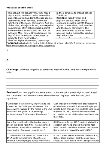 USA Home and Abroad: Little Rock Challenges Segregation | Teaching ...