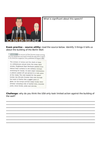 USA Home and Abroad: The Cold War - Berlin and The Cold War | Teaching ...