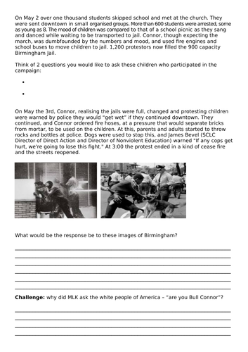 USA Home and Abroad: Birmingham 1963 | Teaching Resources