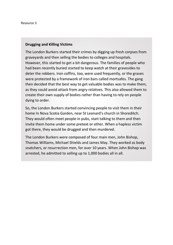 Junior Cycle First Year English: Creative Writing and Reading - Gothic ...