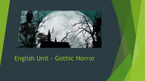 Junior Cycle First Year English: Creative Writing and Reading - Gothic ...