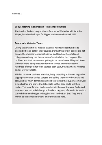 Junior Cycle First Year English: Creative Writing and Reading - Gothic ...