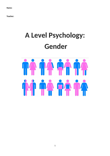 Psychology Gender Y13 Booklet AQA | Teaching Resources
