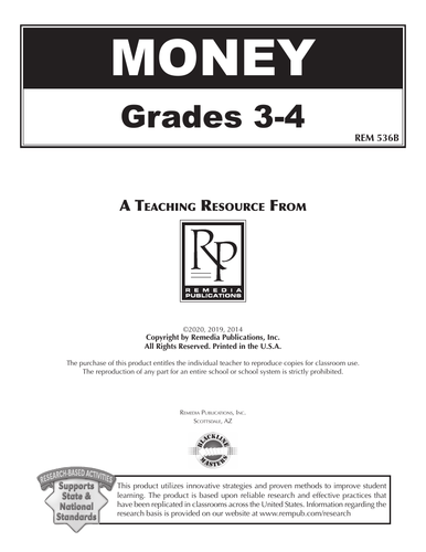 Money (Grades 3-4) | Teaching Resources