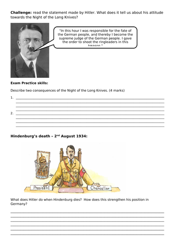 AQA The Night of the Long Knives | Teaching Resources