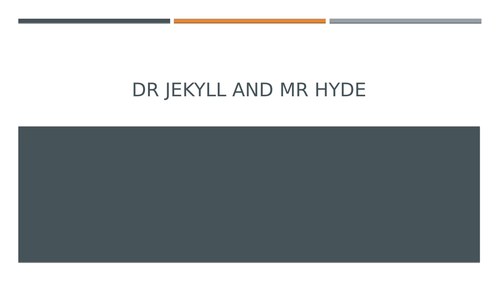 Dr Jekyll and Mr Hyde | Teaching Resources
