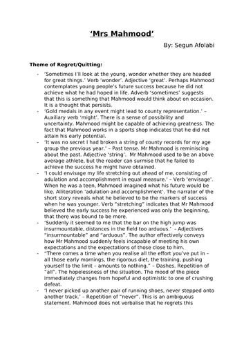 'Mrs Mahmood' Teacher's Pack | Teaching Resources