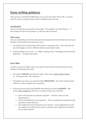 EPQ guidance for stages of AQA Projects | Teaching Resources