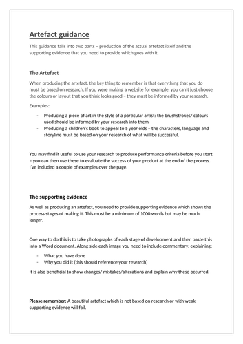 EPQ guidance for stages of AQA Projects | Teaching Resources
