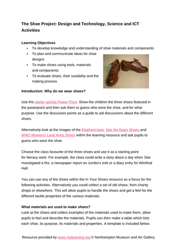 In Your Shoes - Cross Curricular Project | Teaching Resources