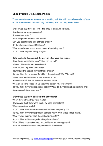 In Your Shoes - Cross Curricular Project | Teaching Resources