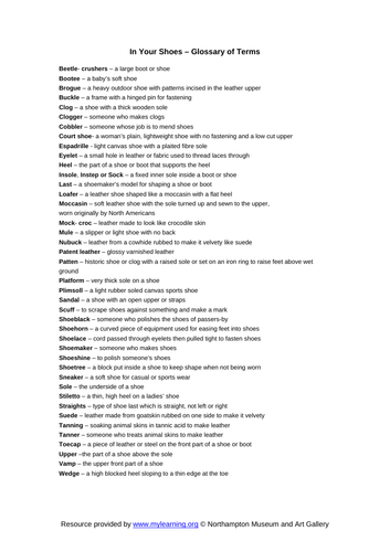 In Your Shoes - Cross Curricular Project | Teaching Resources