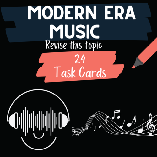 Modern Era Music Task Cards | Teaching Resources