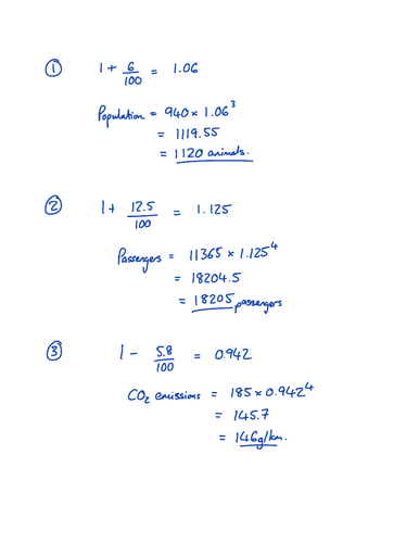 Compound Percentages - Revision Questions | Teaching Resources