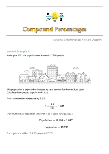 Compound Percentages - Revision Questions | Teaching Resources