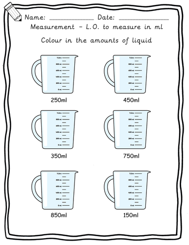 Year 3 maths: measurement - capacity and length worksheets (cm and mm ...