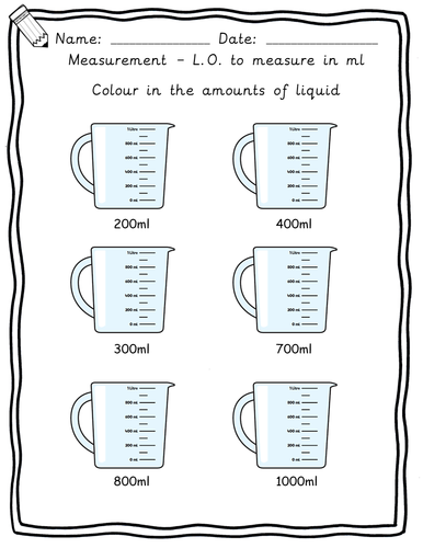 Year 3 maths: measurement - capacity and length worksheets (cm and mm ...