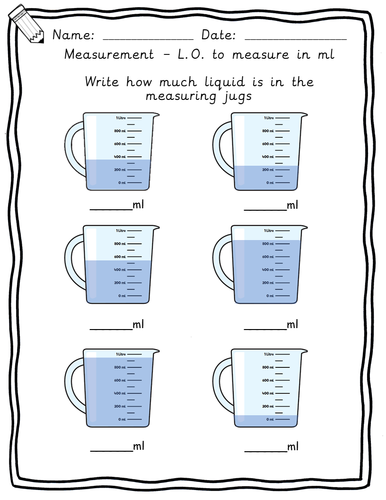 Year 3 maths: measurement - capacity and length worksheets (cm and mm ...