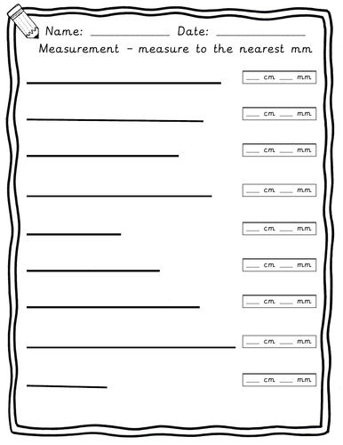 Year 3 maths: measurement - capacity and length worksheets (cm and mm ...
