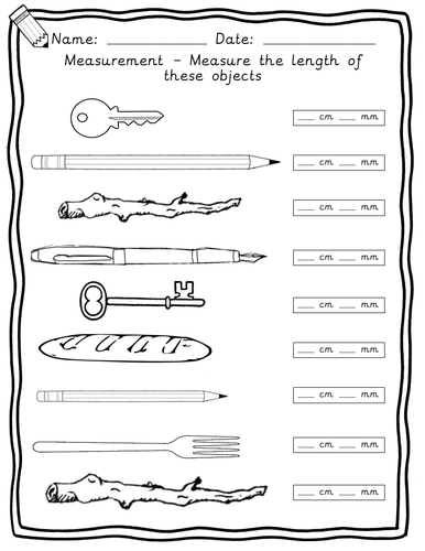 Year 3 maths: measurement - capacity and length worksheets (cm and mm ...
