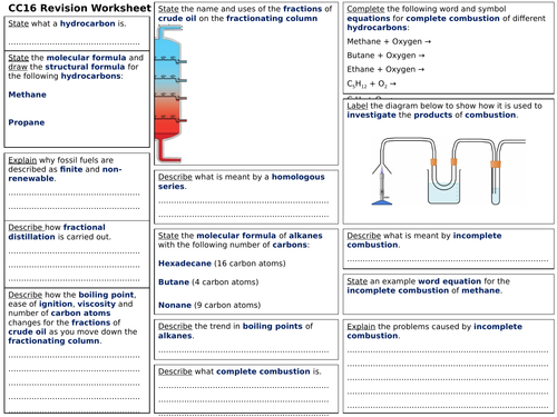 Edexcel CC16 Revision Worksheet | Teaching Resources