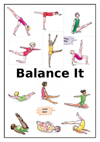 Gymnastics: Shapes, Jumps, Balances, Rolls Resource Cards | Teaching Resources
