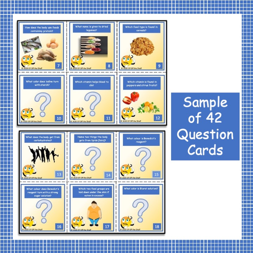 Food, Nutrition and Food Tests 42 Question Board Game KS3 | Teaching ...