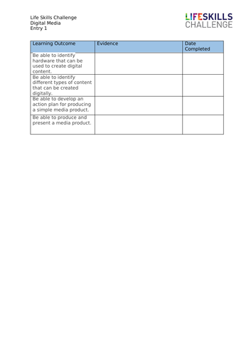 ASDAN Lifeskills Challenge Digital Media | Teaching Resources