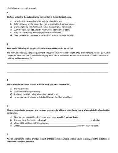 Grammar worksheets for KS3-4 | Teaching Resources